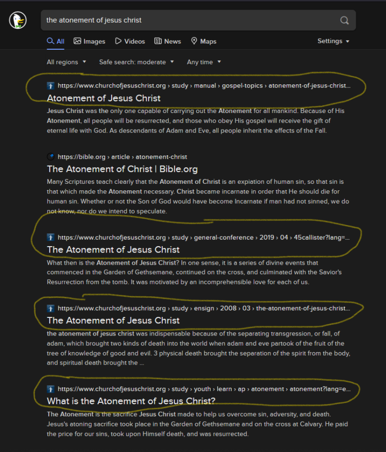 Beware of Mormon's Search Engine Results - Musing on the Bible